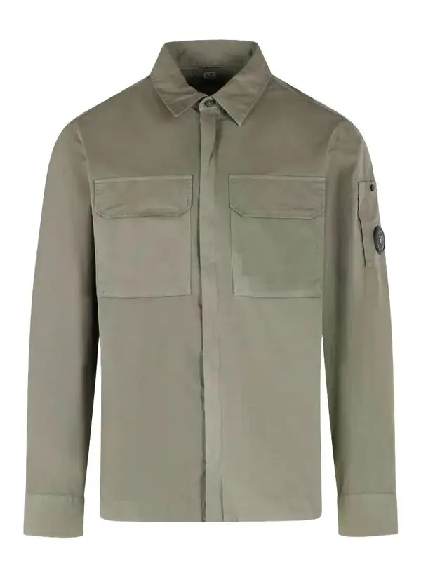 C.P. COMPANY Lens-detail Cotton Overshirt - Grey