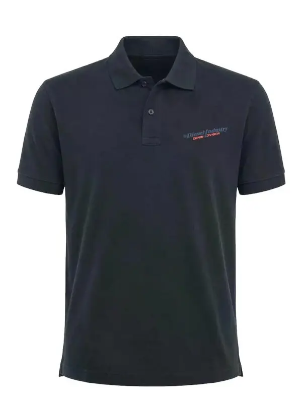 DIESEL® Logo-print Smith Polo Shirt - Blue