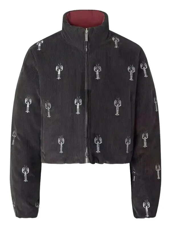 Thom Browne Lobster-embroidered Reversible Jacket - Grey