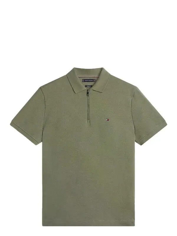 Tommy Hilfiger Airdot Zip-up Polo Shirt - Green