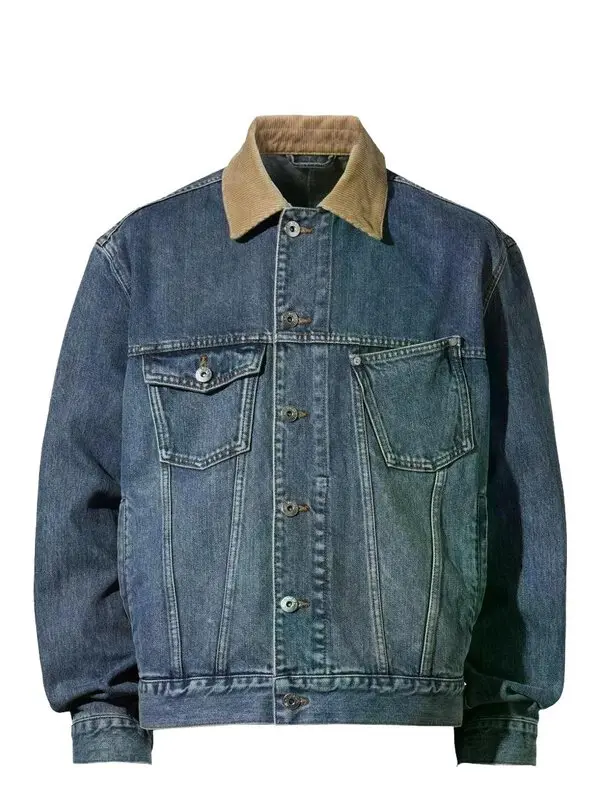 JW Anderson Corduroy-collar Denim Jacket - Blue