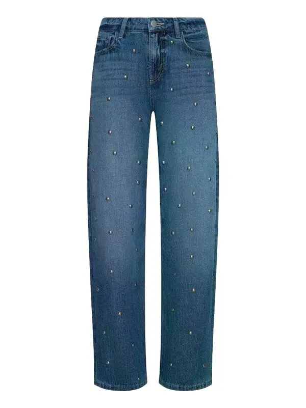 L'Agence Bex Stud-embellished Jeans - Blue