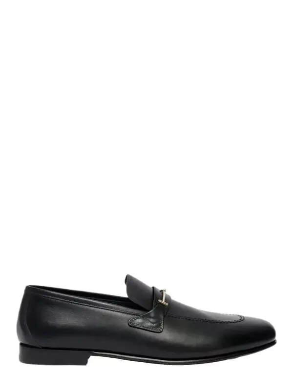 TOM FORD T-bar Leather Loafers - Black