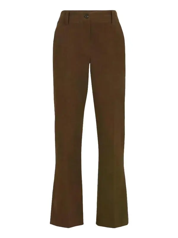 Brunello Cucinelli Stretch Cotton Moleskin Cigarette Trousers - Brown