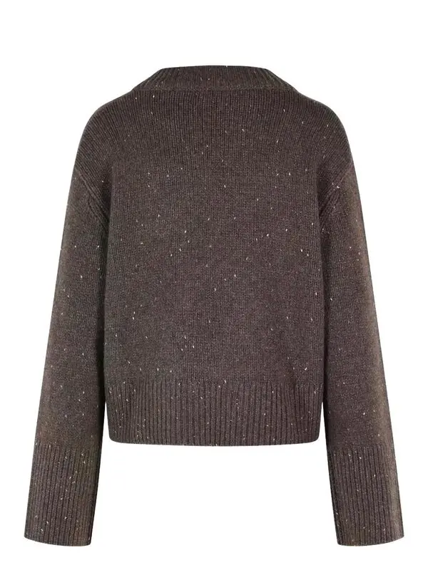 LISA YANG Ribbed V-neck Sweater - Brown