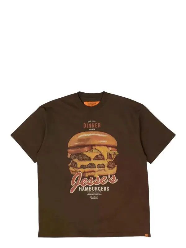 UNIVERSAL OVERALL Graphic Print T-shirt - Brown