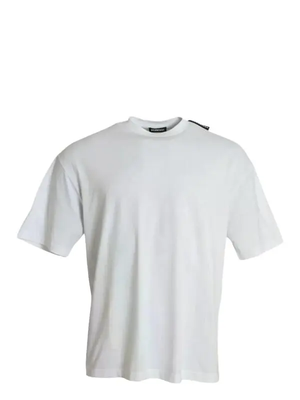 Balenciaga Logo-tag Cotton T-shirt - White