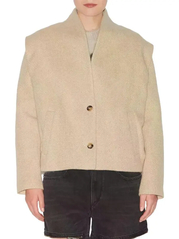 MARANT ETOILE Drogo Button Jacket - Neutrals