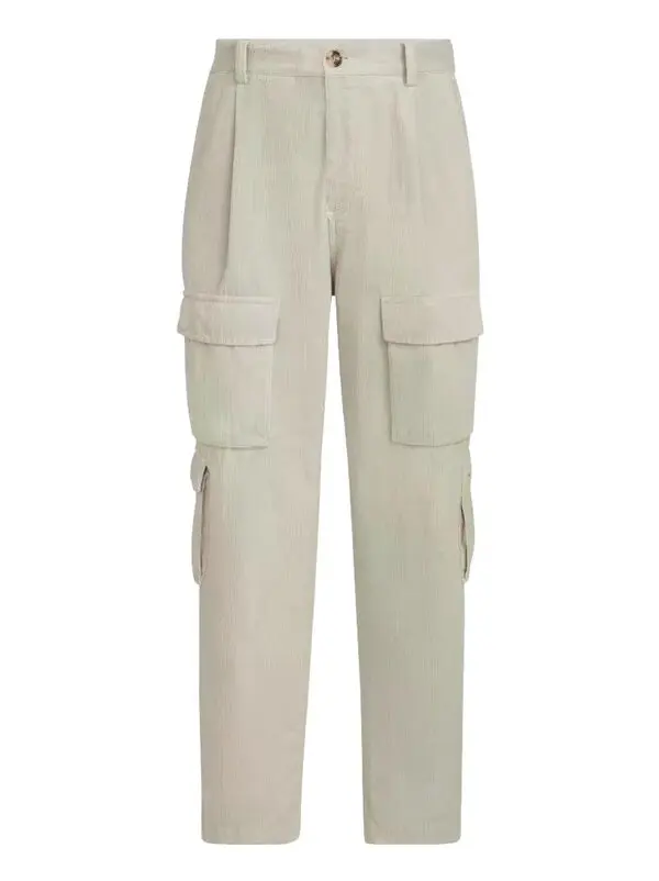 Brunello Cucinelli Corduroy Cargo Trousers - Neutrals