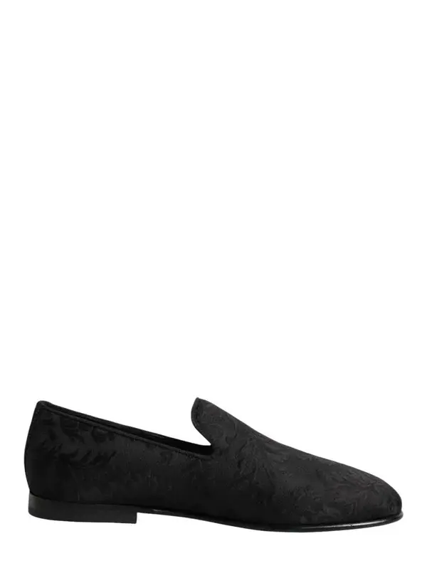 Dolce & Gabbana Floral Pattern Loafers - Black
