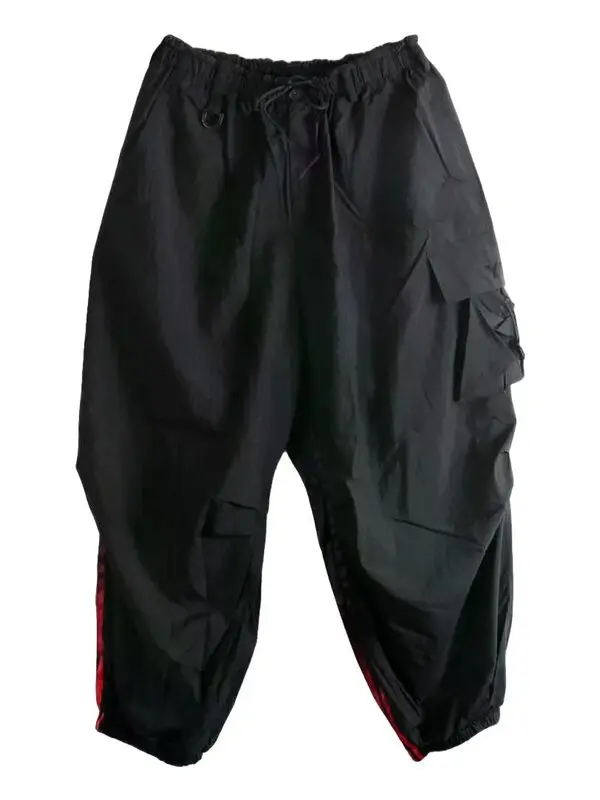 Y3 Side Stripe Wide-leg Track Pants - Black
