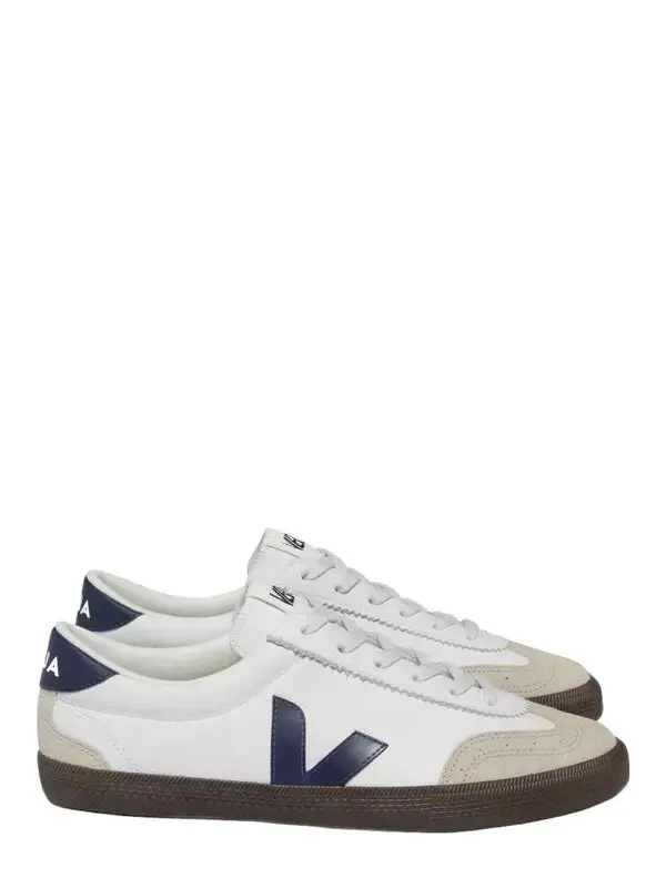 VEJA Volley Leather Sneakers With Suede Panels - White