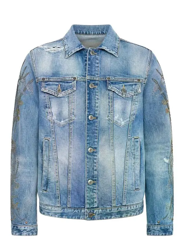 Dsquared2 Embellished Denim Jacket - Blue