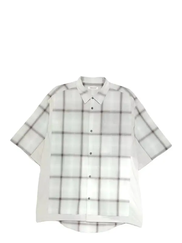 Undercover Check-pattern Short-sleeve Shirt - Grey