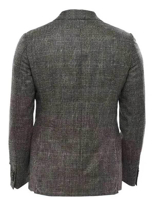 Corneliani Check-pattern Flap-pocket Blazer - Brown
