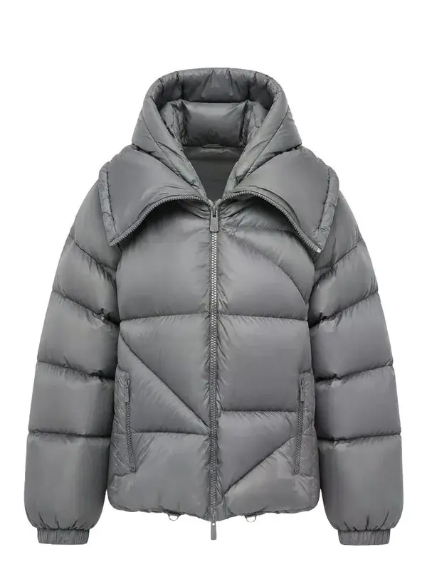 Bacon Double B Hooded Puffer Jacket - Grey