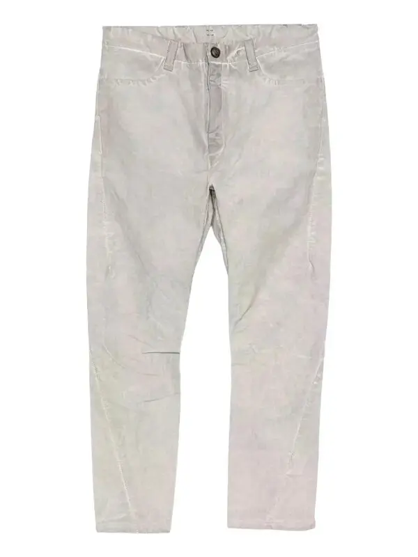 ISAAC SELLAM EXPERIENCE Four-pocket Textured Trousers - Grey