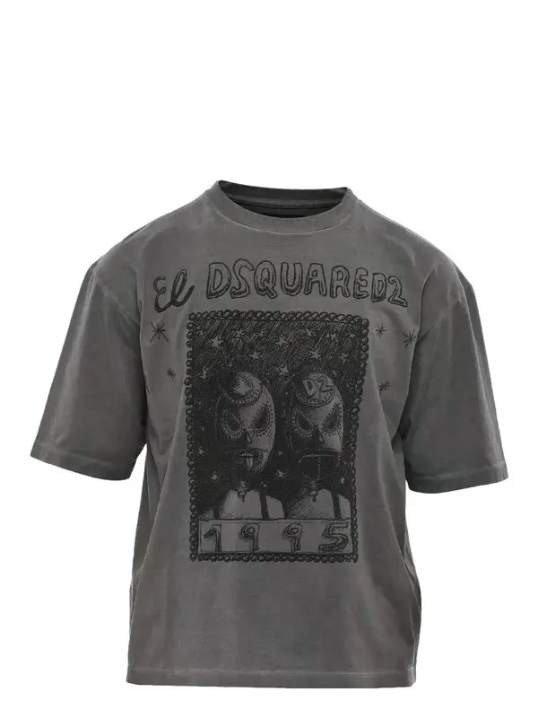 Dsquared2 Graphic-print Loose-fit T-shirt - Grey