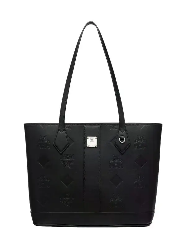 Mcm Liz Embossed Leather Tote Bag - Black