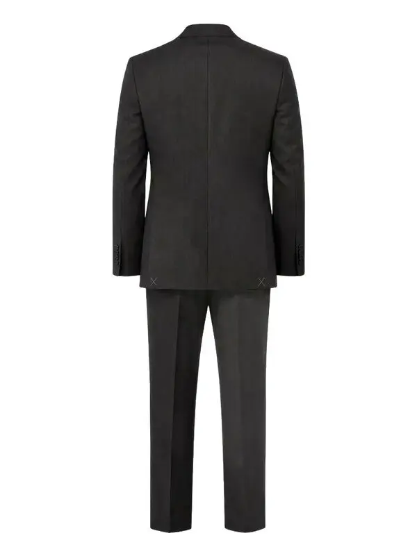 Corneliani Chalk-stripe Scalloped Suit - Grey