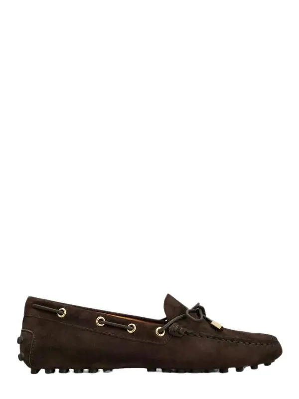 TOD'S Suede Gommino Loafers - Brown
