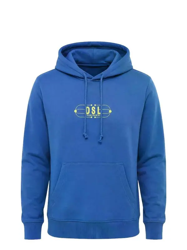 DIESEL® Logo Print Hoodie - Blue