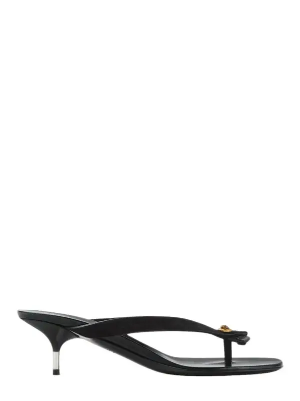 Versace Medusa Plaque Kitten-heel Mules - Black