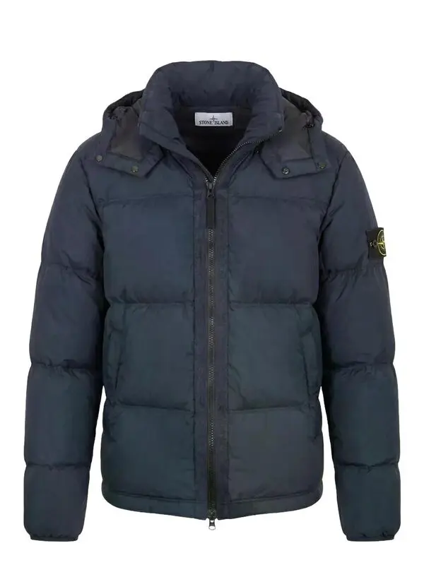 Stone Island Logo-patch Padded Jacket - Blue