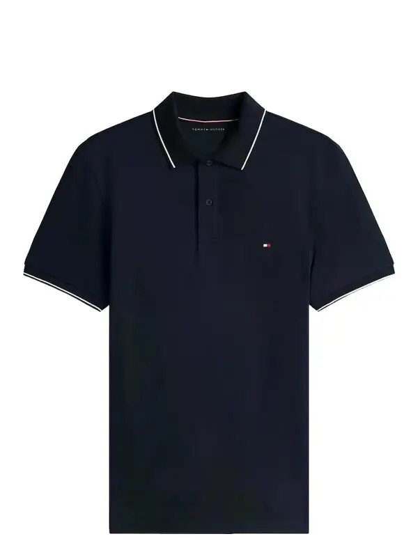 Tommy Hilfiger Performance Stripe-details Polo Shirt - Blue