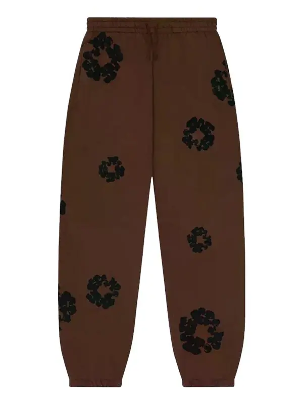 DENIM TEARS Cotton Wreath Track Pants - Brown