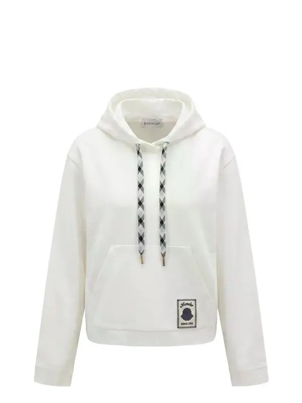 Moncler Logo Patch Drawstring Hoodie - White