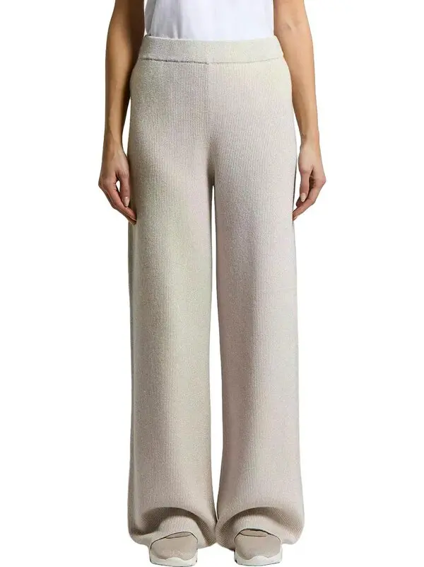 Peserico Ribbed Knit Palazzo Pants - Neutrals