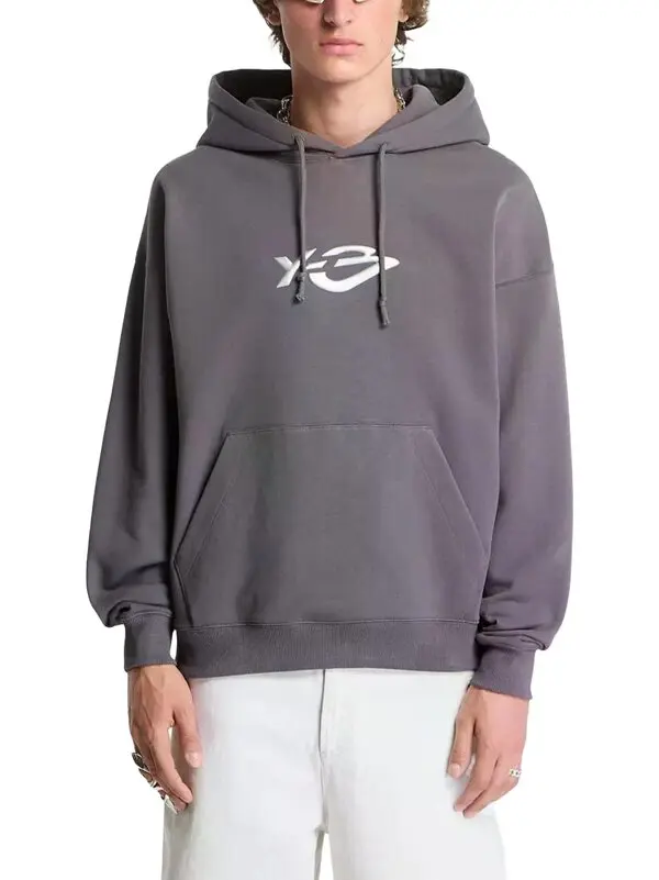 Y3 Liquid Logo Hoodie - Grey