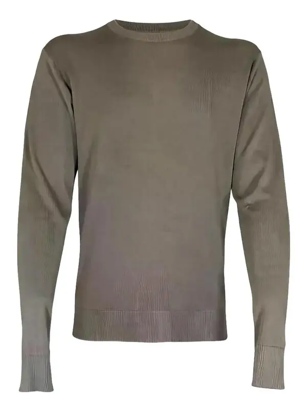 MANUEL RITZ Crew Neck Fine Knit Sweater - Brown