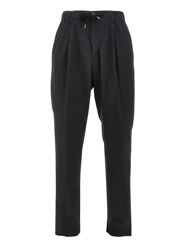 Herno Pleated Drawstring Trousers - Black