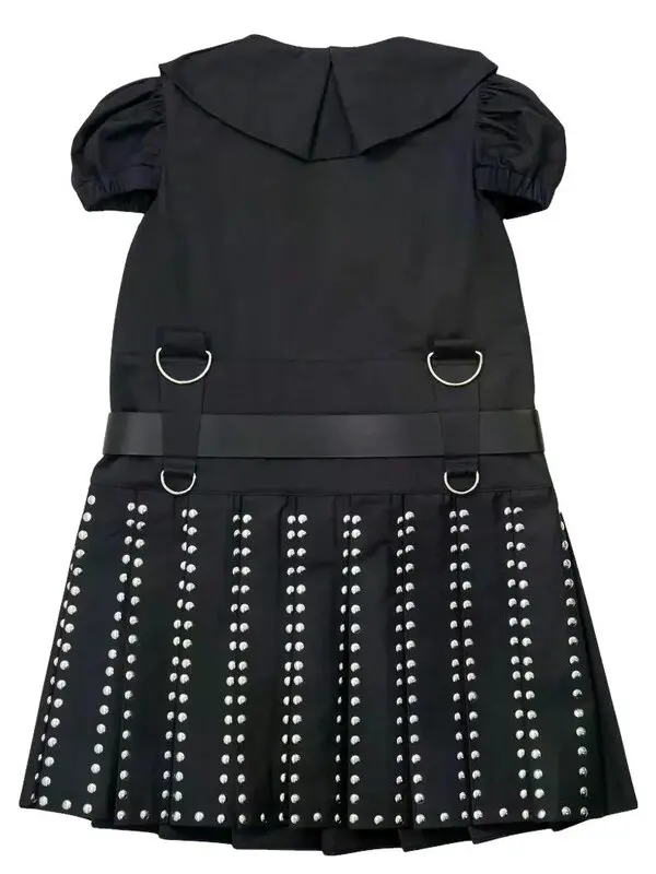 CHOPOVA LOWENA Studded Kilt Mini Dress - Black