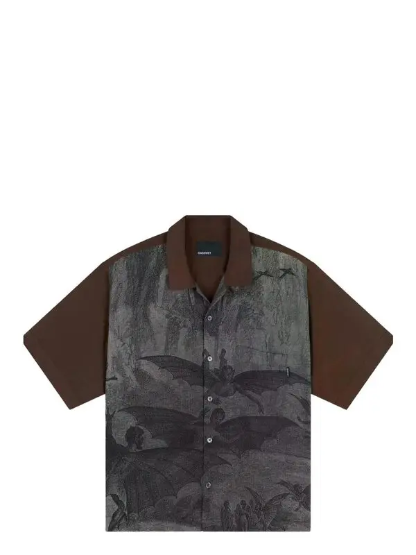 PALACE Gothic Graphic-print Shirt - Grey
