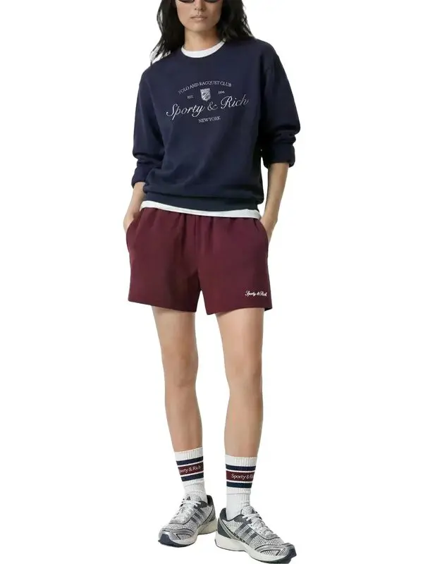 SPORTY & RICH Syracuse Embroidered Sweatshirt - Blue