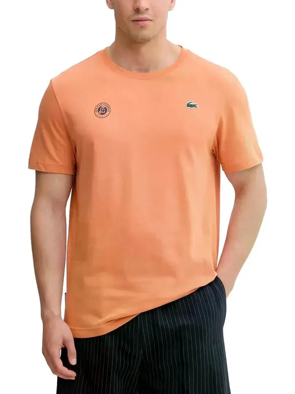 Lacoste Roland-garros Logo-patch T-shirt - Orange