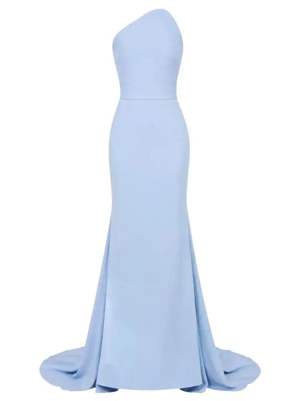 Solace London Seraphina One-shoulder Maxi Dress - Blue