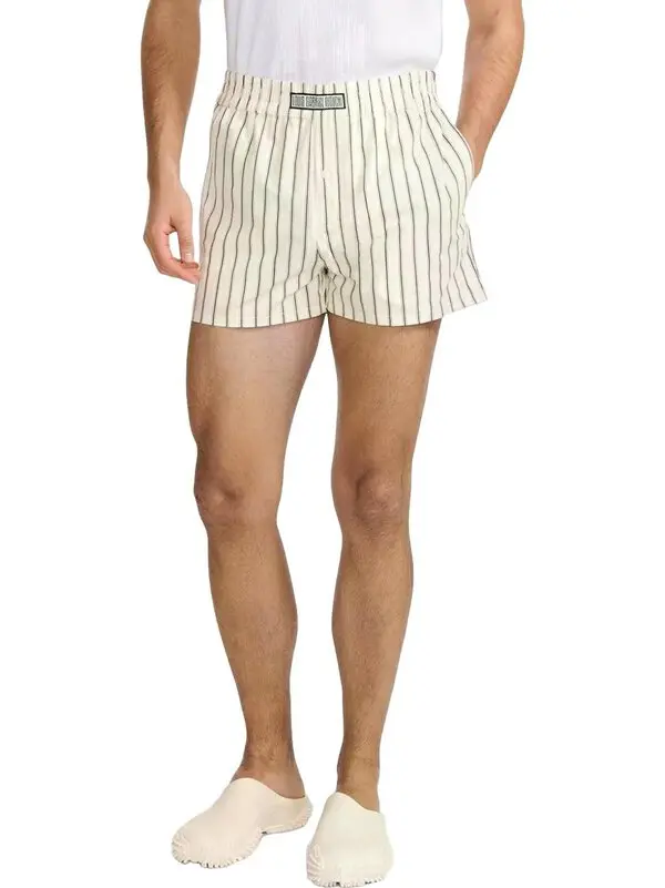 LGN LOUIS GABRIEL NOUCHI Pinstriped Cotton Boxer Shorts - Neutrals