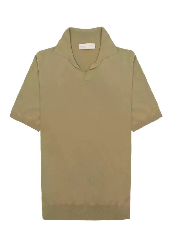 LUIGI GENTILE Fine-knit Short-sleeve T-shirt - Green
