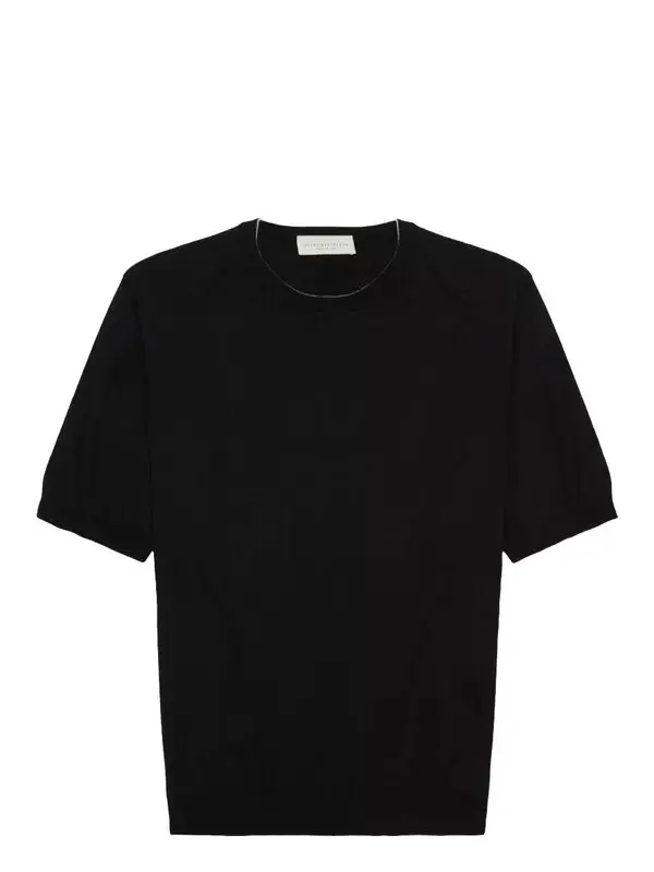 LUIGI GENTILE Short-sleeve Crew-neck T-shirt - Black