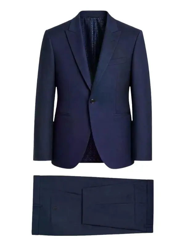 RAMON SANJURJO Single-breasted Notched-lapel Suit - Blue