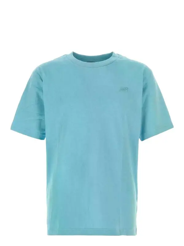 NEW BALANCE Logo-embroidered Cotton T-shirt - Blue