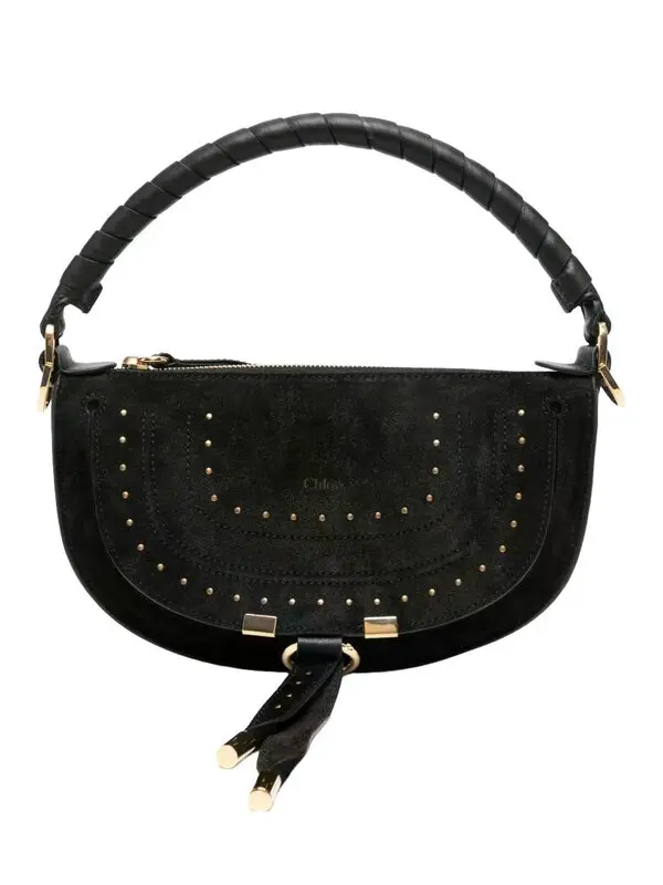 Chloé Mini Marcia Stud-embellished Cross Body Bag - Black