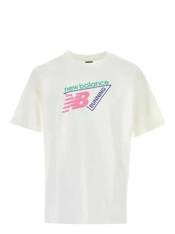 NEW BALANCE Tri-logo Cotton T-shirt - White