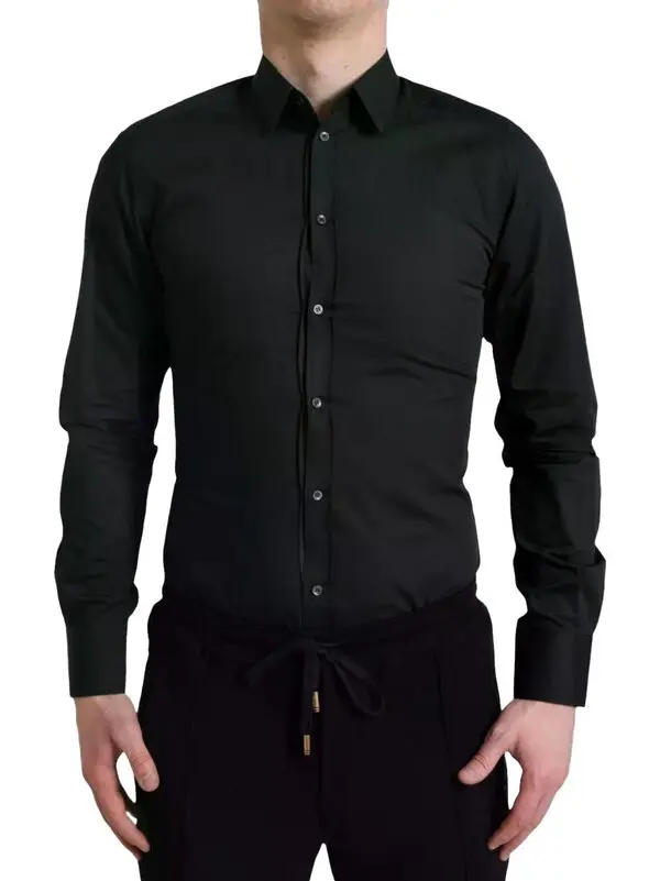 Dolce & Gabbana Button-up Cotton Shirt - Black