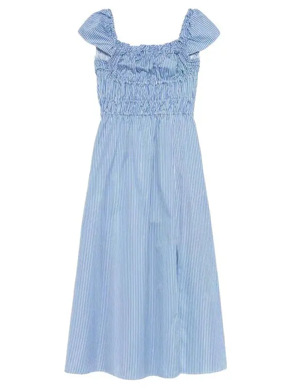 Altuzarra Striped Smocked Dress - Blue
