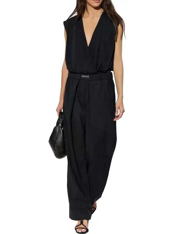 GESTUZ Wrap-style Bodysuit - Black